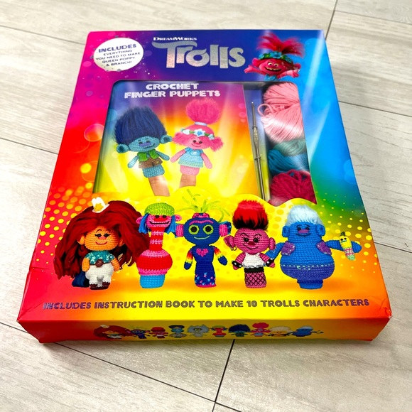 Dreamworks | Toys | Trolls Crochet Finger Puppets Activity Craft Set ...